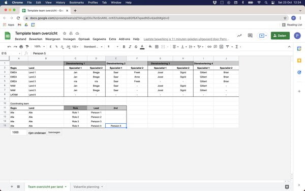 Google Spreadsheets templates (voorbeelden) gezocht?